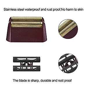 2 PACK Professional 5 Star Series Finale Shaver Replacement Foil and Cutter Bar Assembly Compatible with wahl Shaver Foil 7031-100, 7043-100 Super Close Shaving Replacement Heads (red)