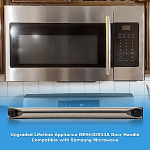 Microwave Door Handle Replacement for Samsung SMH1816S/XAA MC17F808KDT SMH1926S ME18H704SFS DE94-02933A ME16H702SES DE94-04313F DE94-04309A/B DE64-02522A