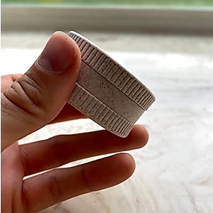 Brando Moon 2-inch Plant-Based Cream Small Crusher - 2 Piece Small Kitchen Cute Crusher with Moon - Made from Plants - Eco-Friendly Low Carbon Kitchen Tool