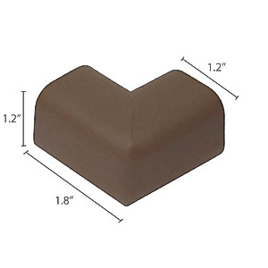 KidKusion Corner Cushion | Made in USA | Brown | 8 Pack | Furniture and Corner Protector
