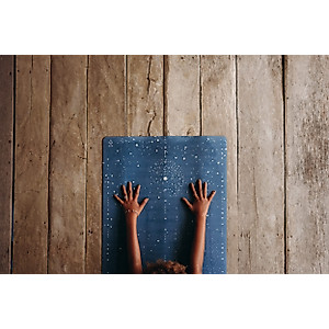 YOGA DESIGN LAB | The Combo Yoga Mat | 2-in-1 Mat+Towel | Eco Luxury | Ideal for Hot Yoga, Power, Bikram, Ashtanga, Sweat | Studio Quality | Includes Carrying Strap! (Celestial, 5.5mm)