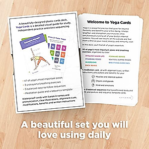 WorkoutLabs Yoga Cards – Beginner: Visual Study, Class Sequencing & Practice Guide with Essential Poses, Breathing Exercises & Meditation · Plastic Flash Cards Deck with Sanskrit