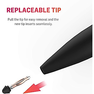 Adonit Note+ Digital Pencil with Palm Rejection, Pressure Sensitivity, Support Tilt Stylus for iPad Pro 3rd, 4th Gen (11/12.9 Inch), iPad 6, 7, 8th Gen, iPad Air 3, 4th Gen, iPad Mini 5th Gen (Black)