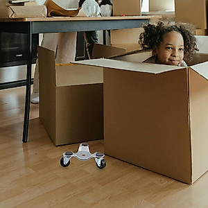 1 Pack Steel Tri-Dolly, 200 lbs Load Capacity 3 Wheel Mover's Dolly for, Pool Table Moving Dollys Heavy Furniture Roller Move Tools Moving Furniture, Appliances, Cabinet, Table, Piano, 6.3 Inch