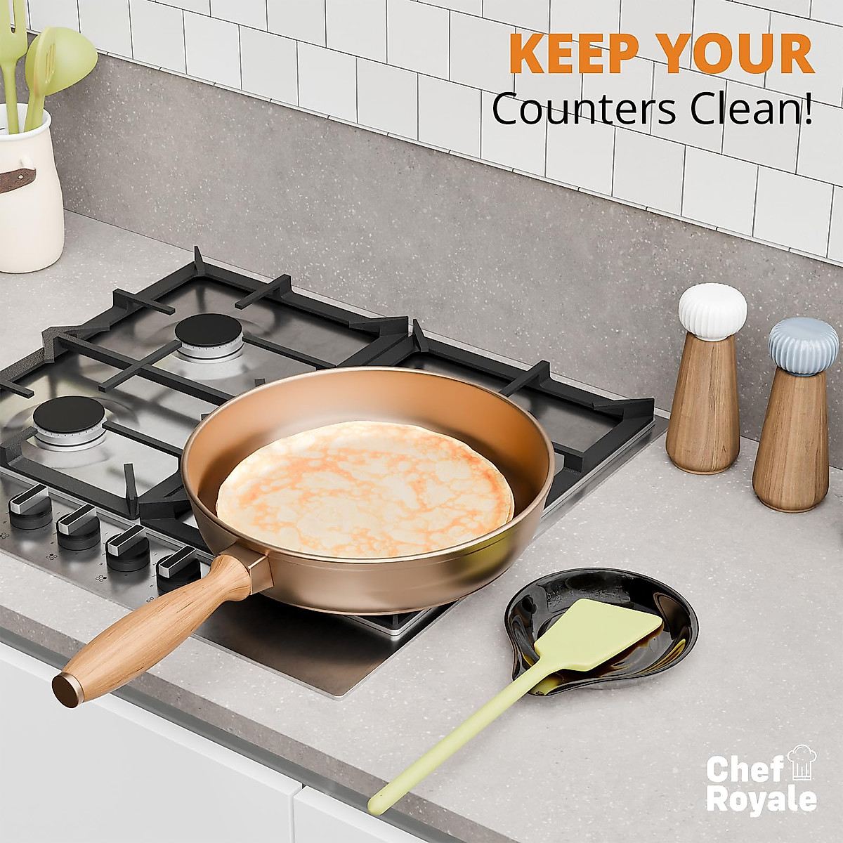 Ceramic Spoon Rest - 5 Inch Black Spoon Holder for Kitchen Counter - Perfect for Spoons, Ladles, Tongs, Spatulas, and Utensils