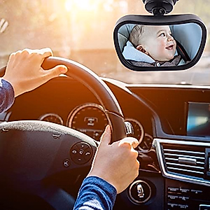 Baby Car Mirror for Rear View Shatterproof Baby Backseat Mirror with Suction Cup 360¡ã Adjustable Safety Car Seat Mirror for Back Seat Rear Facing Infant Clear Wide Vision Rear Facing Car Seat Mirror