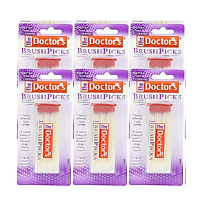 The Doctor's BrushPicks Interdental Toothpicks | 120-Picks per pack | (6-Pack)