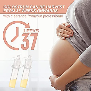 haakaa Manual Breast Pump 5oz/150ml & Silicone Colostrum Collector Kit Ready-to-Use Pack (0.1oz/4ml, 6pcs)