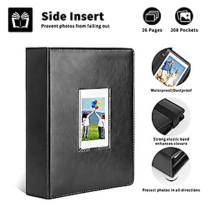 288 Vertical Photos for Instax Mini Photo Album, Front Window, Photo Album 2x3 For Fujifilm Instax Mini Film 7s 8 9 11, Polaroid 300, HP Sprocket, K-pop Photocards (Silver)