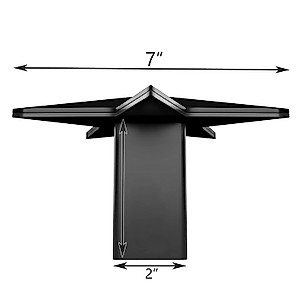 MULL 7" Texas 3D Five Point Star Metal Hitch Cover (Fits 2" Receiver, Black)