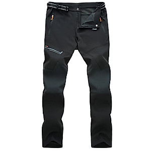 MAGCOMSEN Hiking Pants Mens Waterproof Pants Spring Summer Pants Camping Pants Multi Pockets Work Pants Cycling Pants Cargo Pants for Men with Belt
