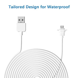 30ft Charging Cable for eufyCam 2C Pro/2C, Outdoor Extra Long Power Cord with Power Adapter for Continuous Charging (2 Pack)