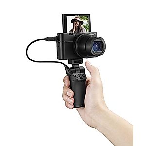 Sony DSCRX100M5A Camera Vlogger Bundle: RX100 VA Cyber Shot Compact Digital Camera with Fast 0.05 AF, 24fps, Wide Coverage & 24-70mm Zoom - 4K HD Video Recording - Vct Camera / Selfie Grip - Black