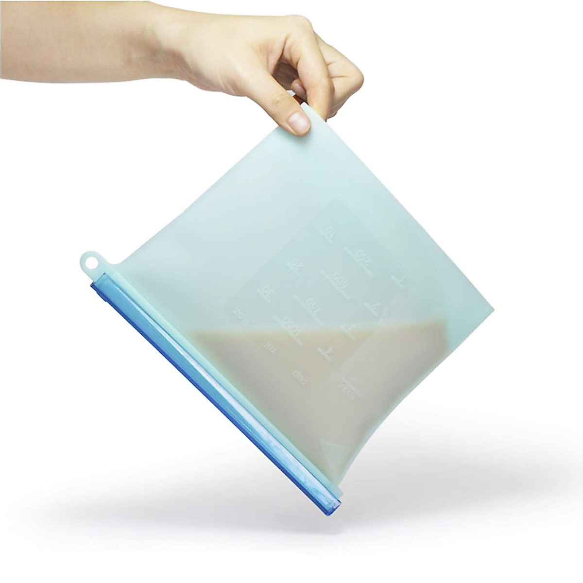 Reusable Food Storage Bags (9 Pieces) Dishwasher Safe Silicone Bags; Silicone Food Bag in Reusable Zip Style — Microwave Safe Reusable Snack Bags/Reusable Freezer Bags — Bags for Sous Vide