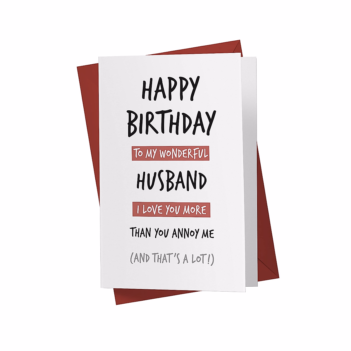 Funny Birthday Card for Husband, Large 5.5 x 8.5 Happy Birthday Card for Him, Husband Birthday Card from Wife, Karto More Than Husband