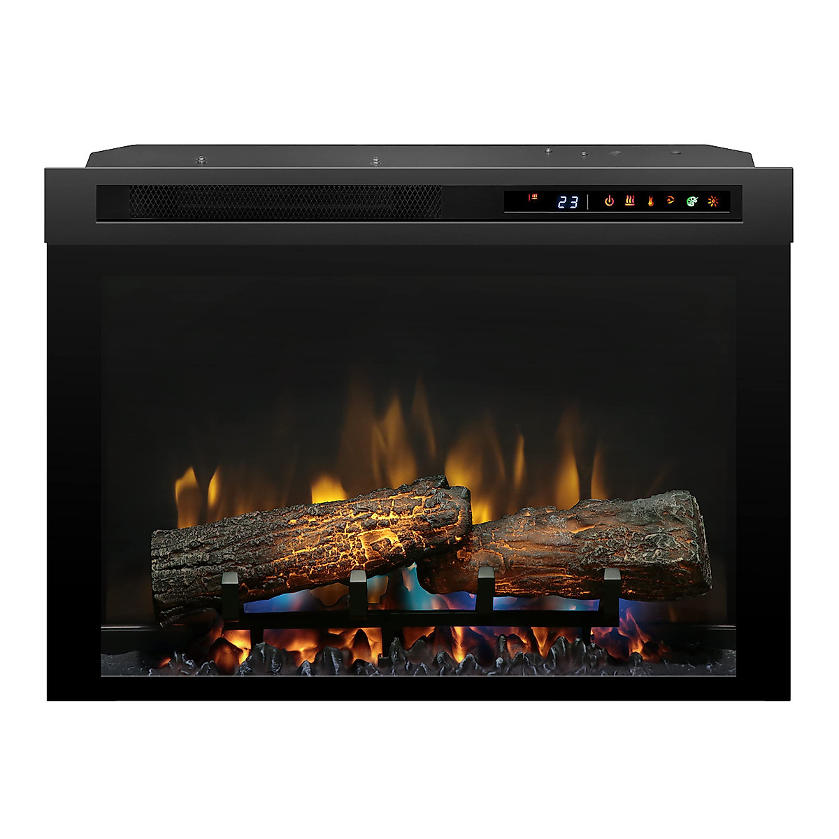 Dimplex 26 Inch Built-in Electric Fireplace - Multi-Fire XHD Firebox with Logs and Realistic Multi-Color Flames | Model: XHD26L