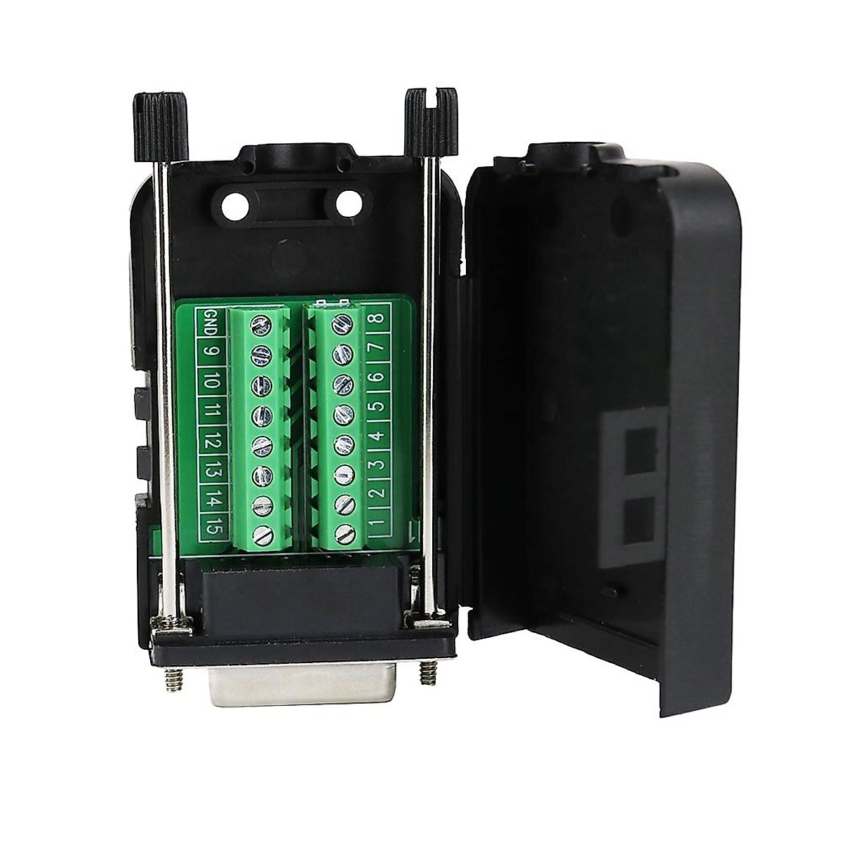 Twinklebay D-SUB DB15 Female 15 Pin Jack Port to Terminal Breakout Board Connector, 2 Row Plug with Case