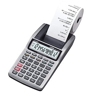 Casio HR8TM Single Color Portable Printing Calculator (Black Ink)