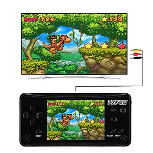 Retro Plus Handheld Games for Kids Adults, 218 Classic Games Built in Portable Arcade Video Games Player 3.5 Inch TFT Big Screen Rechargeable Li-ion, Support AV Output,Earphone,Volume Control -Black