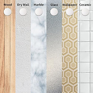 JULBEAR Door Stopper Wall Protector, 12PCS Door Knob Stoppers Wall Protector with Strong Back Adhesive,Quiet, Shock, Absorbent Silicone, Door Handle Bumpers and Protect Wall Surfaces (Round 2 inch)