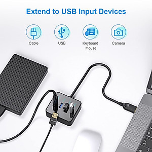 GPPZM USB Hub 3.0 Adapter USB Splitter 4 Port USB 3.0 Hub for PC Computer Accessories Cable