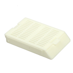 Bio Plas 6050 White Acetyl Plastic Histo Plas Uni-Capsette Tissue Embedding Cassettes with Detachable Lid (Pack of 500)