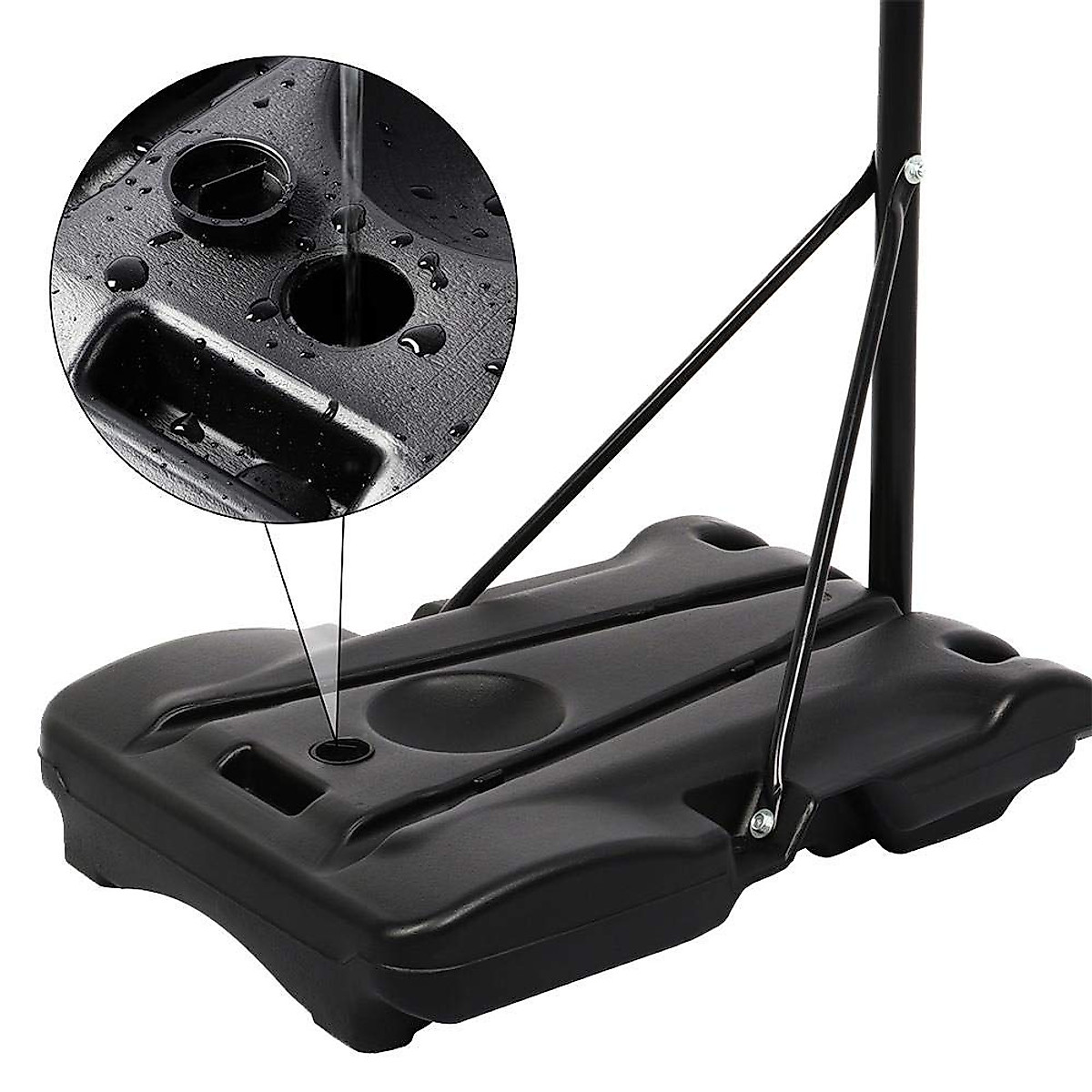 Yaheetech Portable Basketball Hoop System 5.2-7 ft Height Adjustable Basketball Stand for Youth Indoor/Outdoor w/Wheels 29 Inch Backboard Basketball Goals