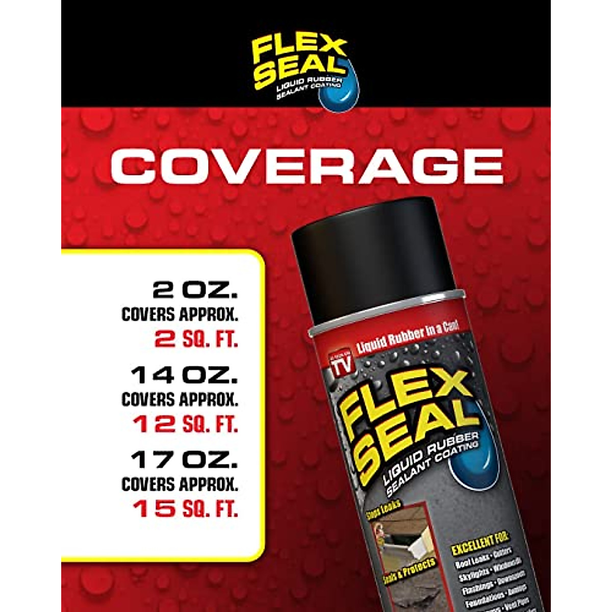 Flex Seal Mini, 3-Pack, White, Stop Leaks Instantly, Waterproof Rubber Spray On Sealant Coating, Travel Size, Perfect for Gutters, Wood, RV, Campers, Roof Repair, Skylights, Windows, and More