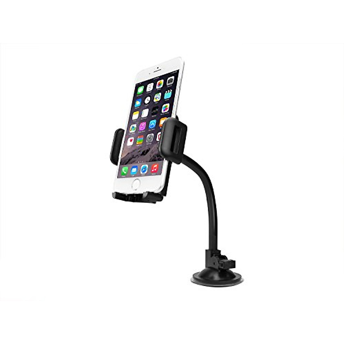 Upgraded Car Phone Holder Mount Windshield & Dashboard Mount, Long Arm Cell Phone Holder with Strong Suction Cup