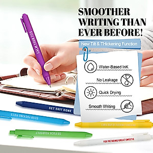 Niziline 11/22Pcs Swear Word Daily Pen Set, Yocartgo Pens, Funny Pens, Funny Office Gifts (11)