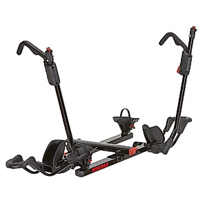 Yakima HoldUp 2" Tray Hitch Bike Rack Fully Assembled Hitch Mount Holds 2 Bikes and Fits 20"-29" Wheel Sizes, SKS Locks and Side-to-Side Adjustability
