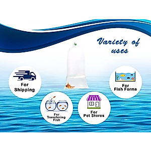 ALFA Fishery Bags Round Corners Bottom Leak Proof Clear Plastic Fish Bags Size 8 Inches for Marine and Tropical Fish Transport 2 mil. (8" x 20" / 100 Pack)