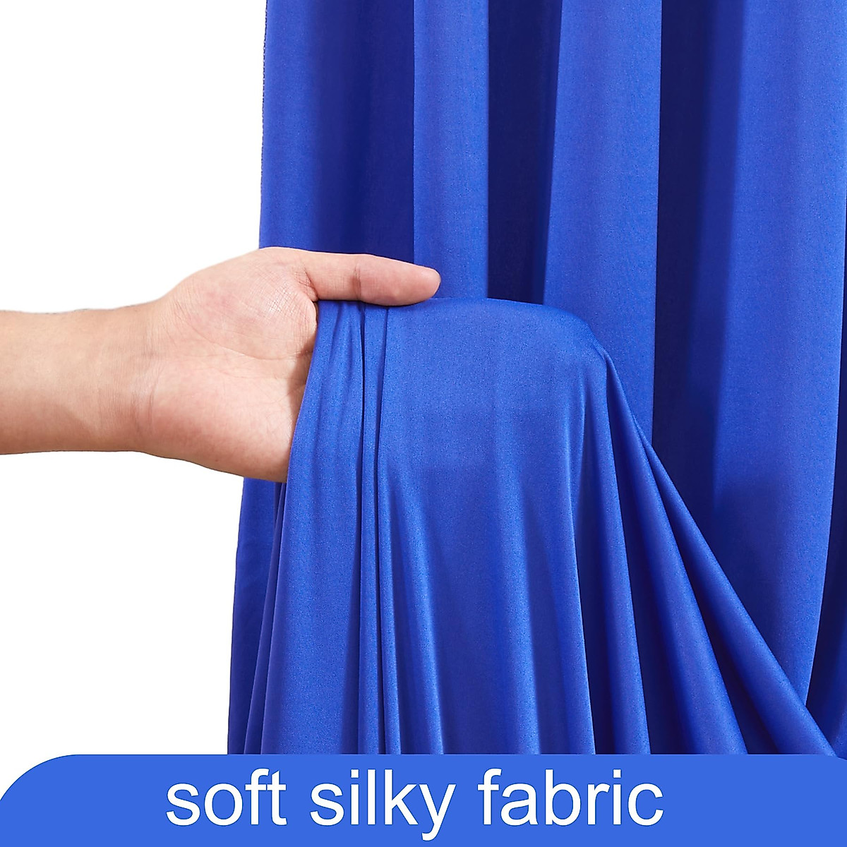 10ft x 7ft Royal Blue Backdrop Curtain for Parties Blue Wrinkle Free Backdrop Drapes Panels for Baby Shower Birthday Party Wedding Photo Photography Polyester Fabric Background Decoration