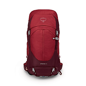 Osprey Stratos 44L Men's Hiking Backpack, Poinsettia Red