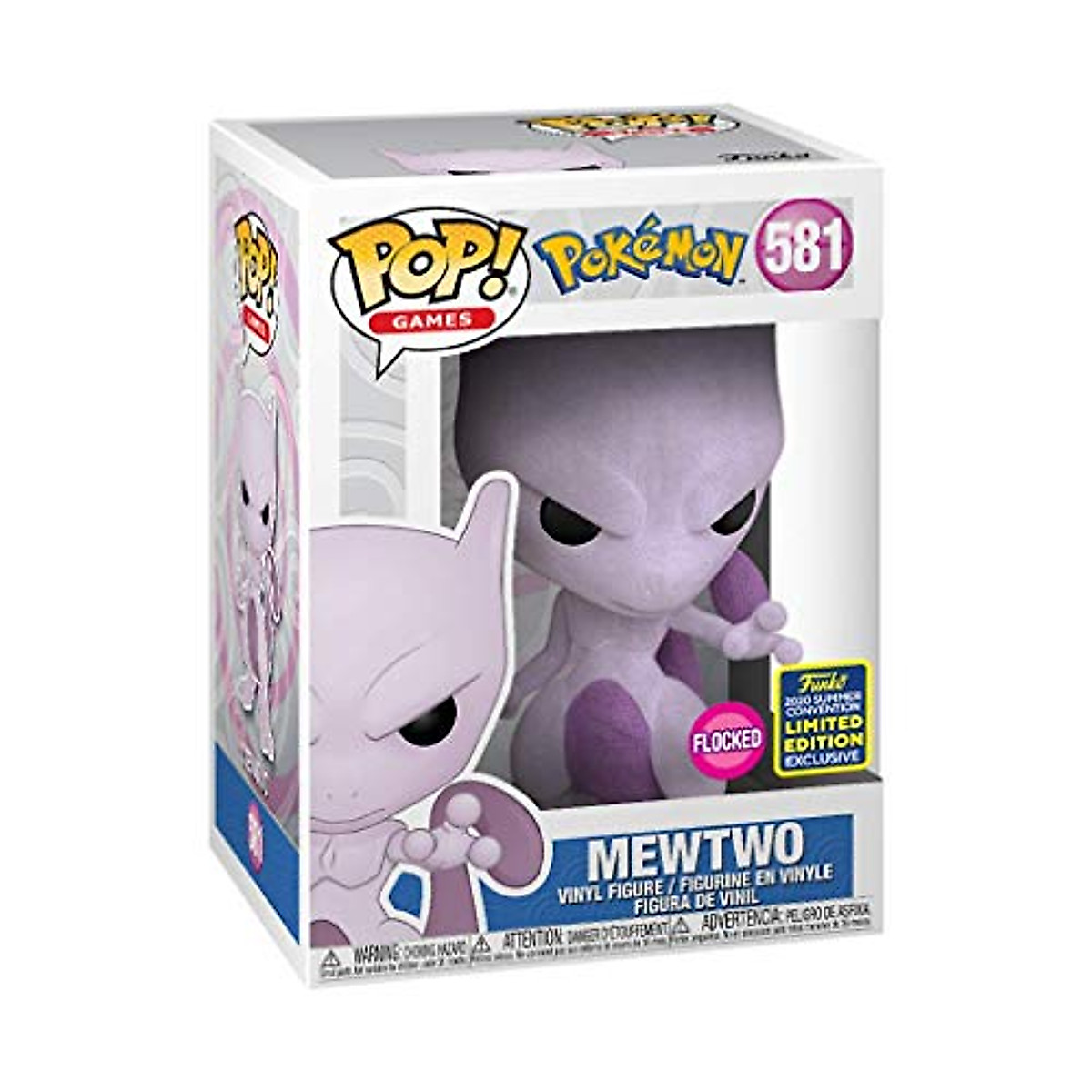 Funko Pop! Games #581 Pokemon Flocked Mewtwo (2020 Summer Convention Exclusive)