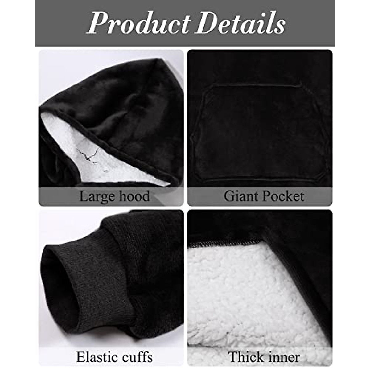 Renjie Wearable Blanket Hoodie for Women Adult, Super Warm and Comfy Oversized Blanket Hoodie Sweatshirt with Giant Pocket