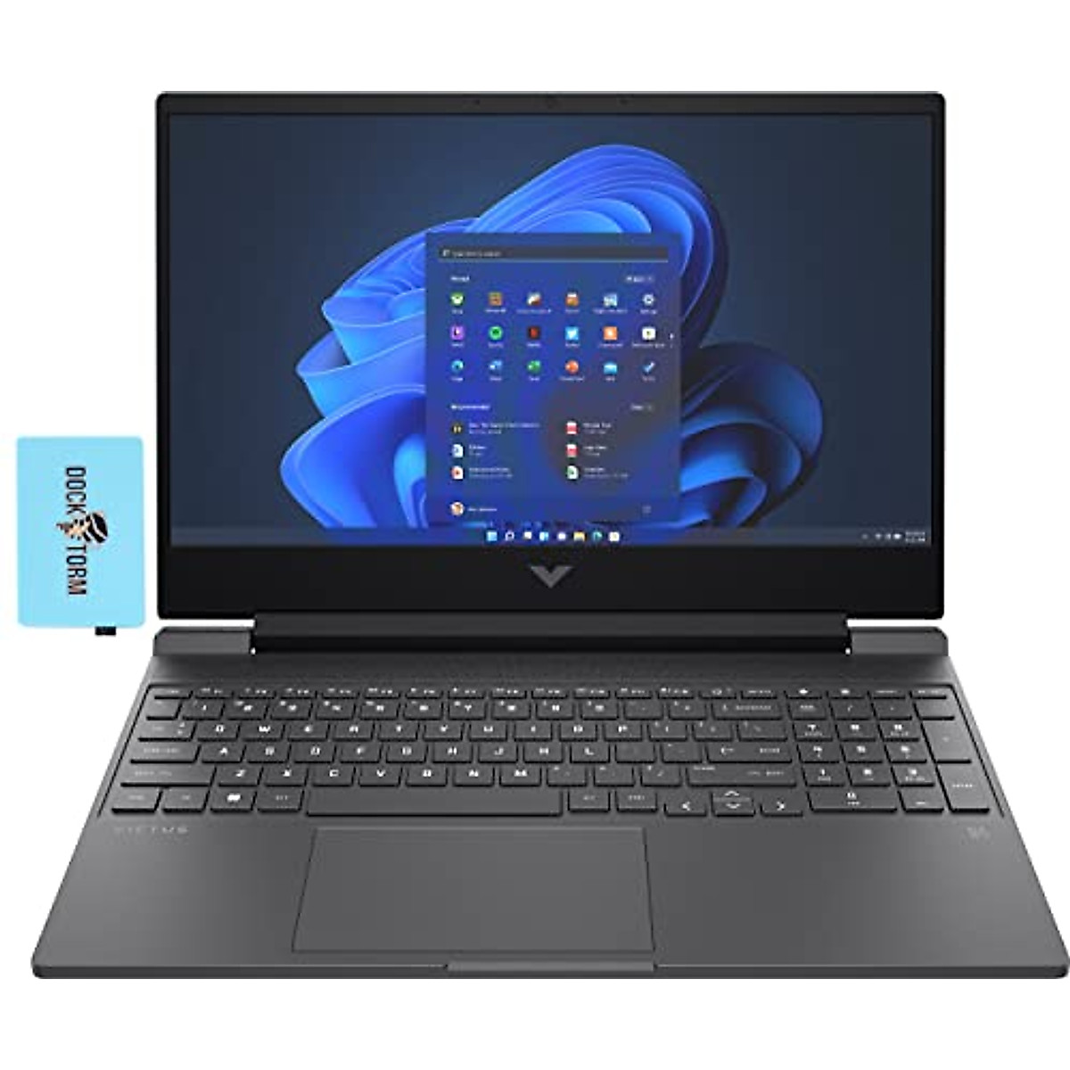 HP Victus 15.6" 144Hz FHD IPS Gaming Laptop (Intel i7-12650H 10-Core, 16GB DDR4, 512GB SSD, RTX 3050 Ti 4GB GDDR6), Backlit KYB, WiFi 6, BT 5.2, HD Webcam, Win 11 Home with Hub (15-fa0032dx)