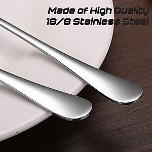 Set of 9, Stainless Steel Round Soup Spoons, SourceTon 3 Sizes of Soup Spoons, Use for Home, Kitchen or Restaurant- 7.5 Inch, 6.6 Inch, 6.3 Inch