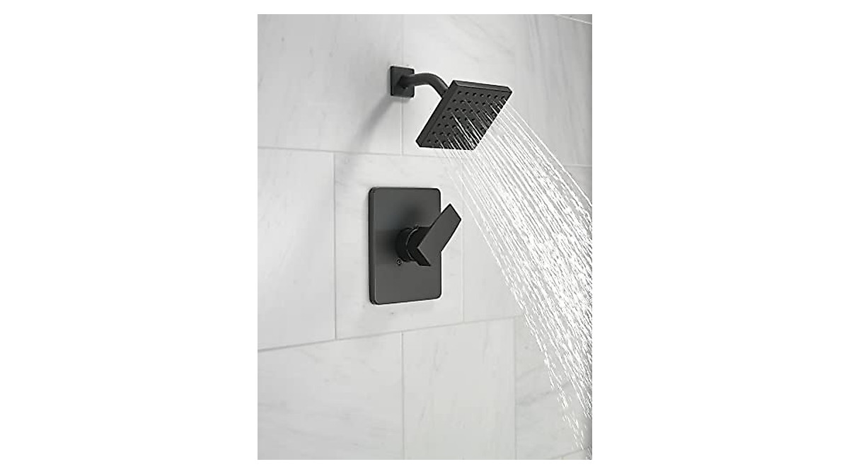 Delta Faucet Modern 14 Series Matte Black Shower Trim Kit | Safe ...