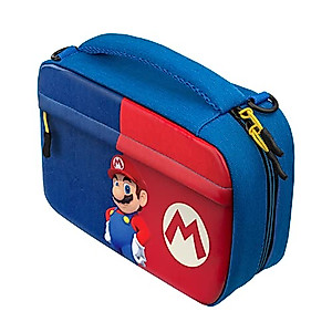 PDP Messenger Case with Removable Shoulder Strap - Holds 14 Games & Console - Compatible with Nintendo Switch/ Lite/ OLED - Power Pose Mario