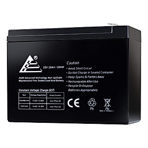 ExpertPower SLA Replacement Battery 12V 10AH AGM Battery- Sealed Lead Acid- Rechargeable & Maintenance Free ECI Power