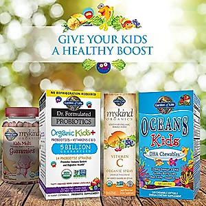 Garden of Life - mykind Organics Kids Gummy Vitamins, Certified Organic, Non-GMO & Vegan Complete Children's - B12, C & D3 Gluten, Soy & Dairy Free Real Fruit Chew Gummies, Multi, Cherry, 120 Count