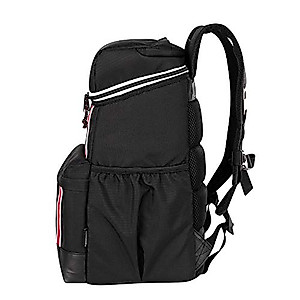 Igloo 30 Can Large Portable Insulated Soft Cooler Backpack Carry Bag, Black/Red