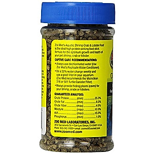 Zoo Med Laboratories Aquatic Shrimp Crab and Lobster Food (3 Pack / 2.5-Ounce)