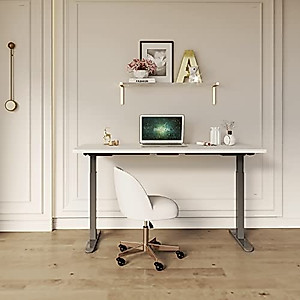 ERGOMORE Dual Motor Standing Desk Frame, Adjustable Height Desk Frame, Electric Standing Desk Frame, Standing Desk Legs with 3 Height Memory Presets and USB Ports (Gray Frame)