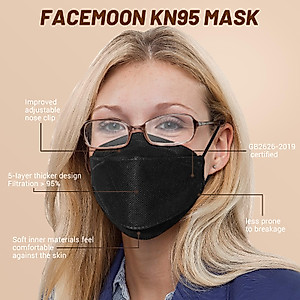 KN95 Face Mask Disposable Adults - 100 Pack 5 Layer Protection Adjustable KN95 Mask Breathable Comfortable Respirator Women Men KN95 Face Mask Individually Wrapped
