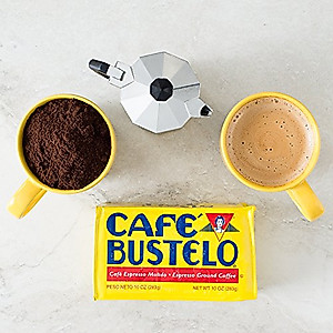 Café Bustelo Espresso Dark Roast Ground Coffee Brick, 10 Ounce