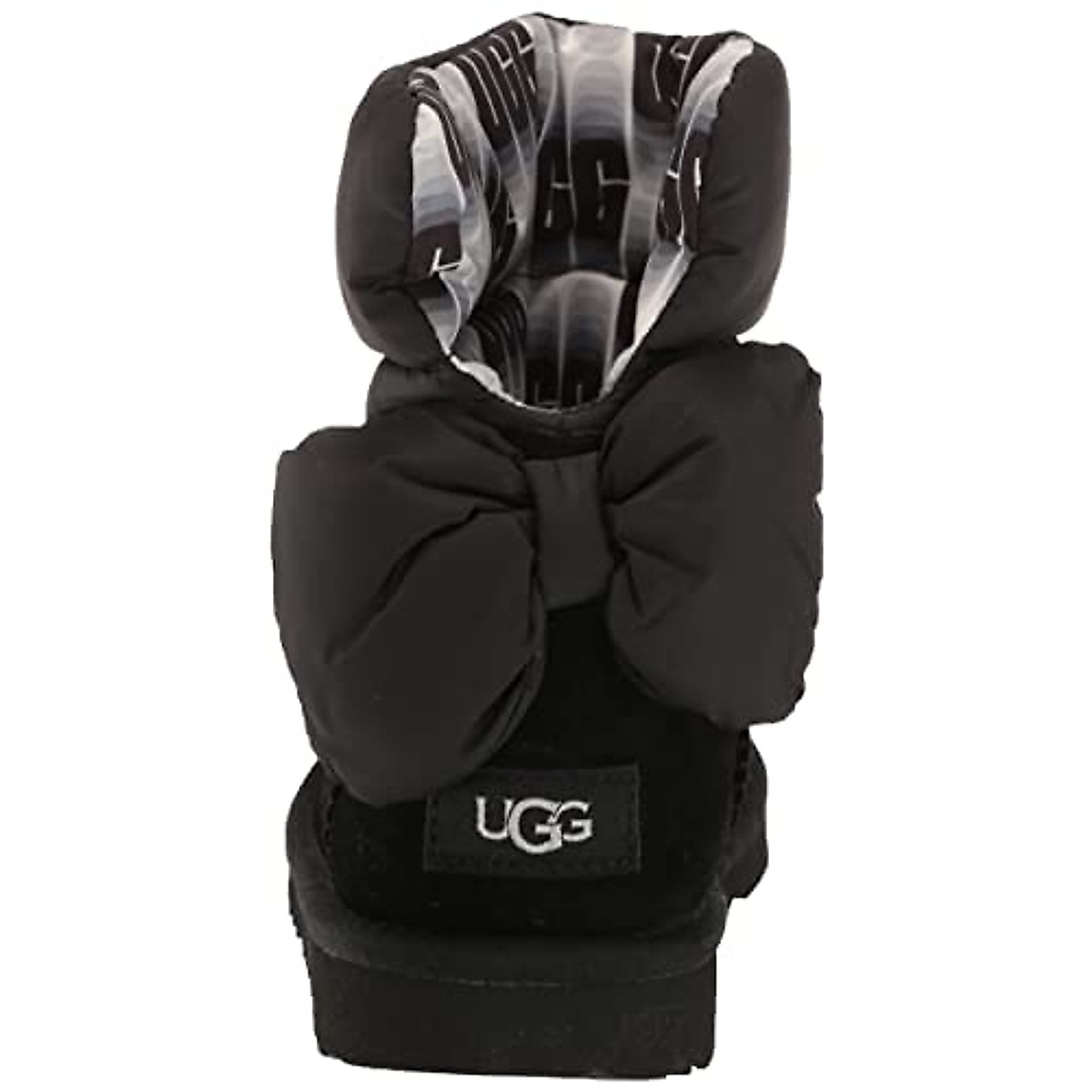 UGG Girls K Bailey Bow Maxi Fashion Boot, Black, 7 Toddler