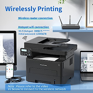 Pantum Laser Printer All in One Laser Printer Scanner Copier, Black White Printer Wirelessly Printer at 35PPM, M7102DW(V4T56A)