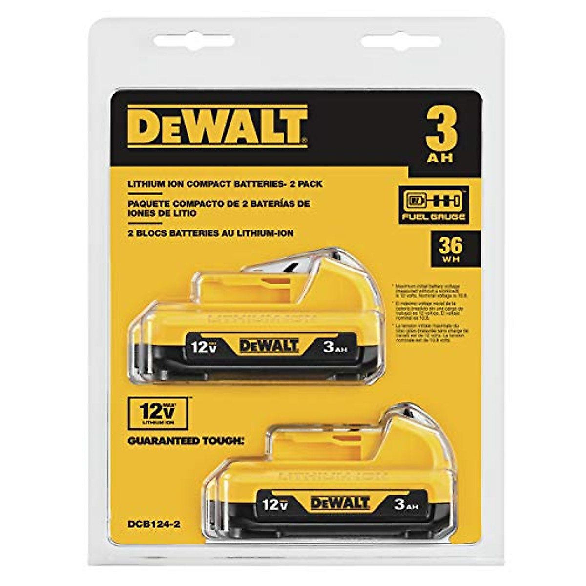 DEWALT 12V MAX* Batteries, 3.0-Ah, 2-Pack (DCB124-2)